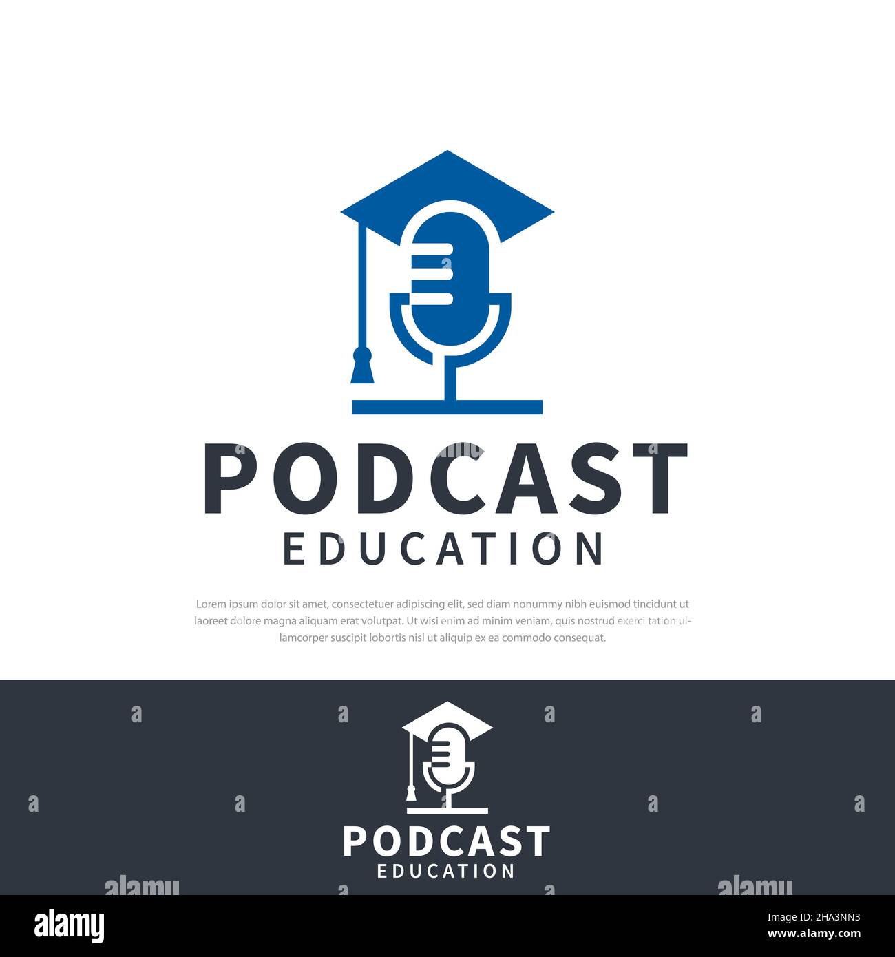 Educational podcast vector logo gown hat icon,university,icon,symbol ...
