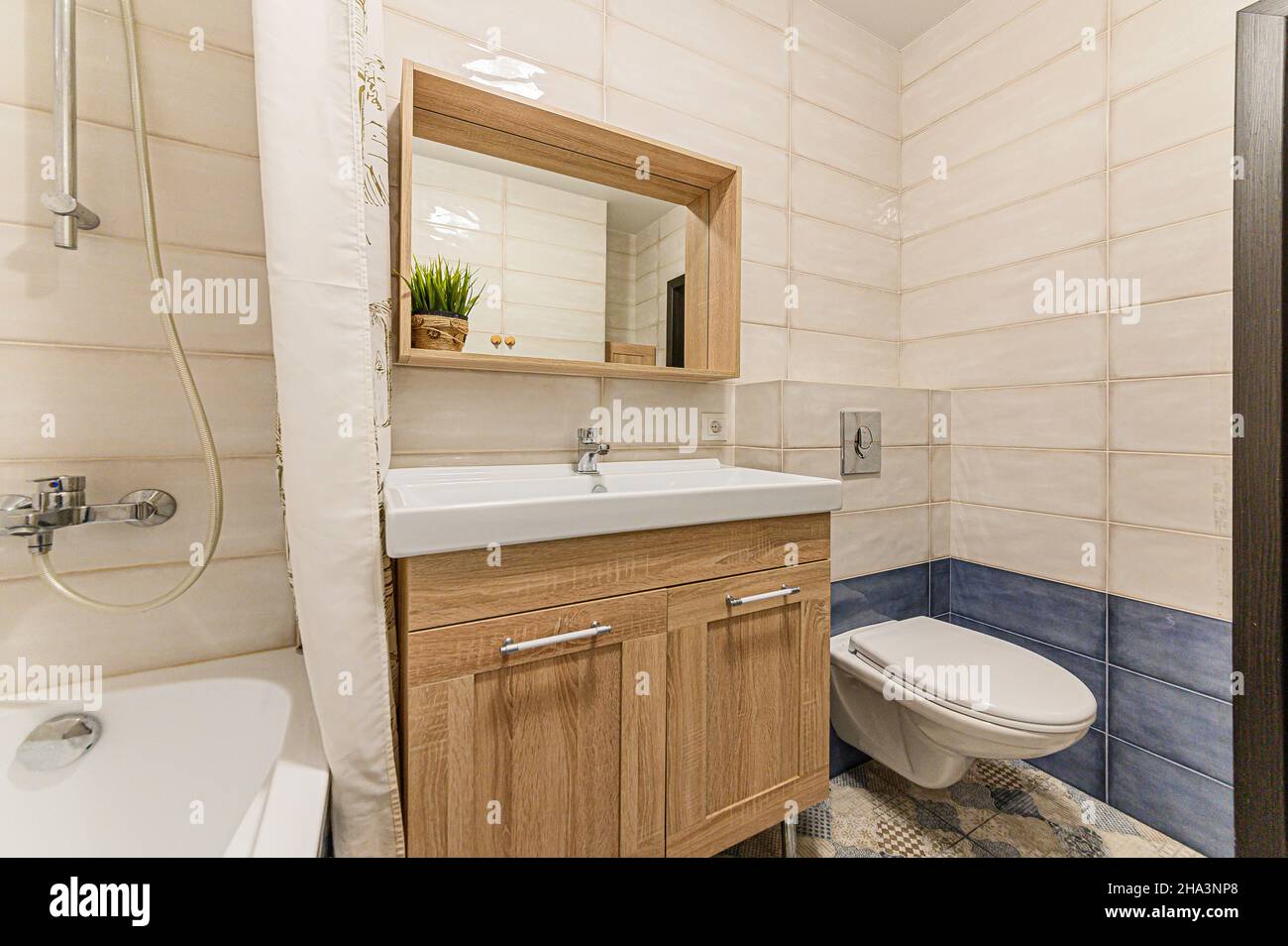 Russia, Moscow- May 08, 2020: interior room modern bathroom, sink ...