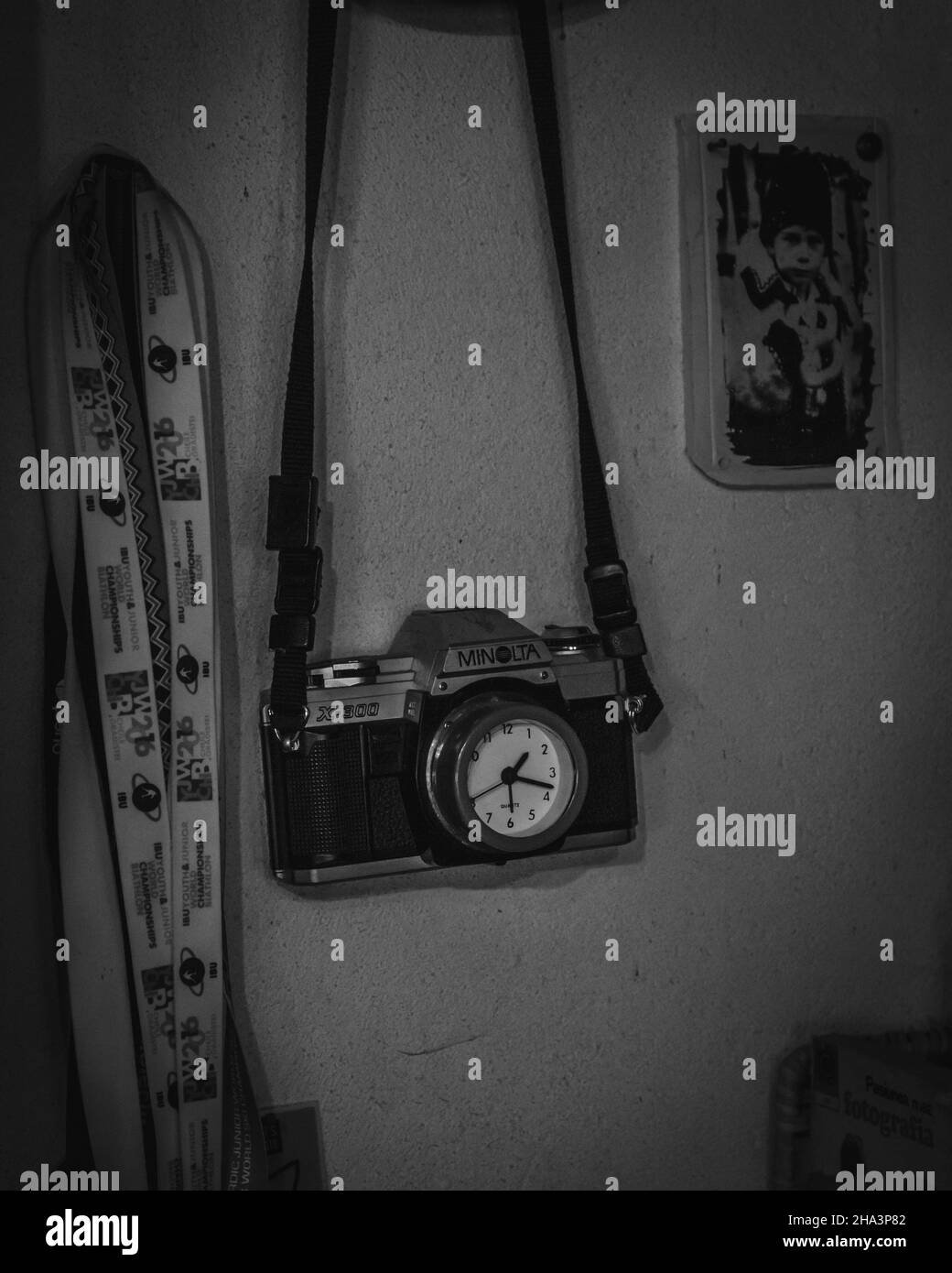 BUCHAREST, ROMANIA - Aug 25, 2021: An old camera turned into a clock ...