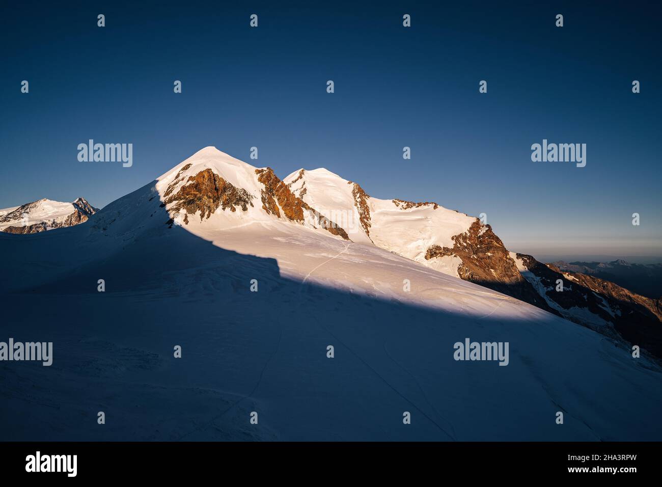 Summit of Castor and Pollux, glacier, snow Stock Photo - Alamy
