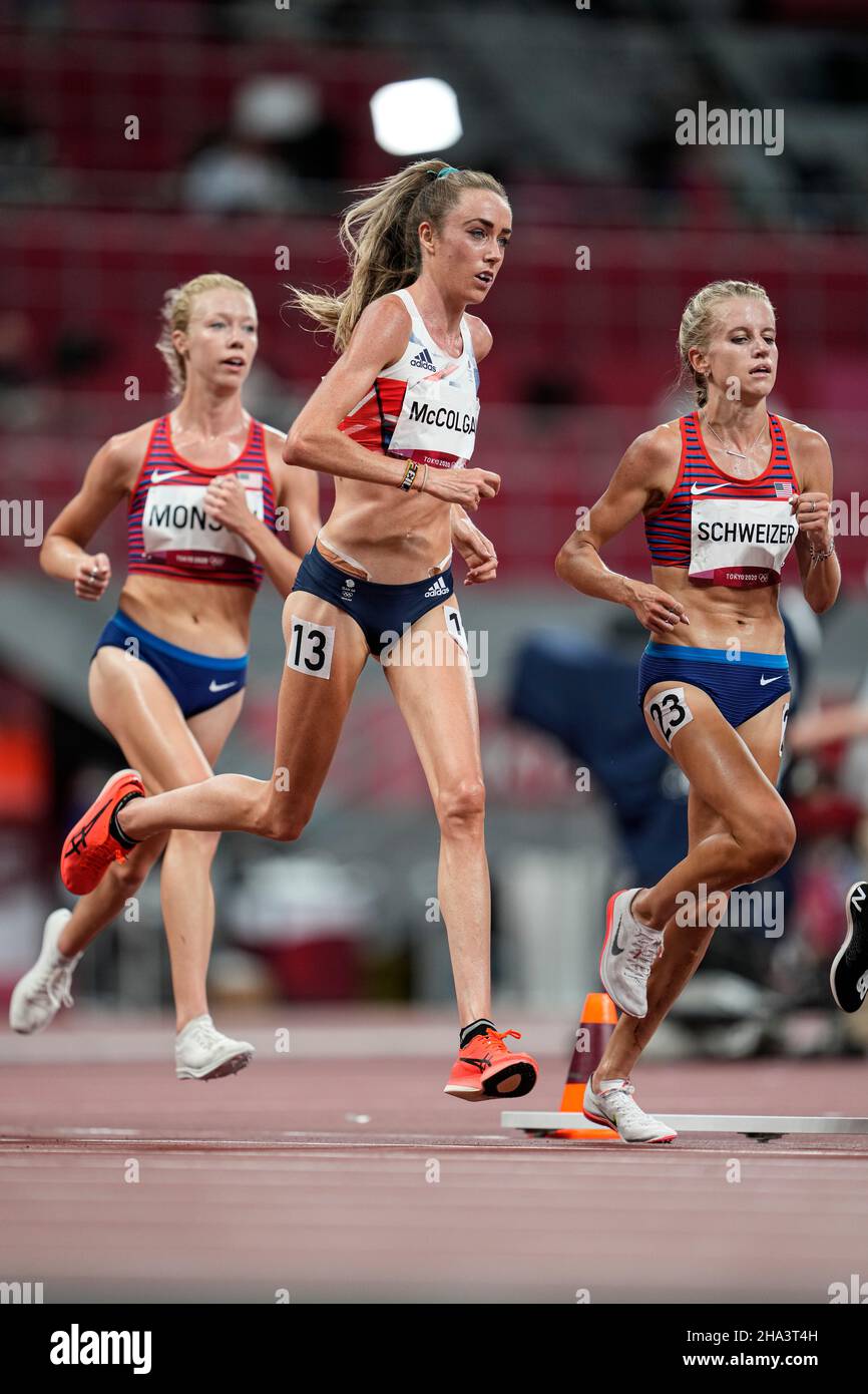 Elish McColgan competing in the 10,000 meters of the 2020 Tokyo Olympic ...