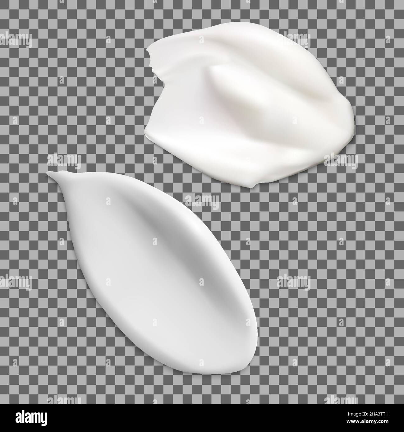 Cosmetic cream smear. Makeup texture stroke, isolated vector ...