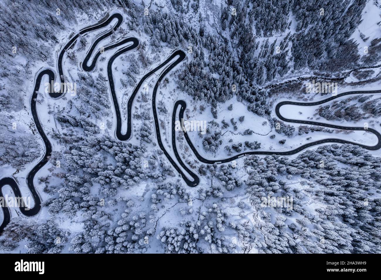 Amazing Maloja Pass mountain road - view from above Stock Photo - Alamy