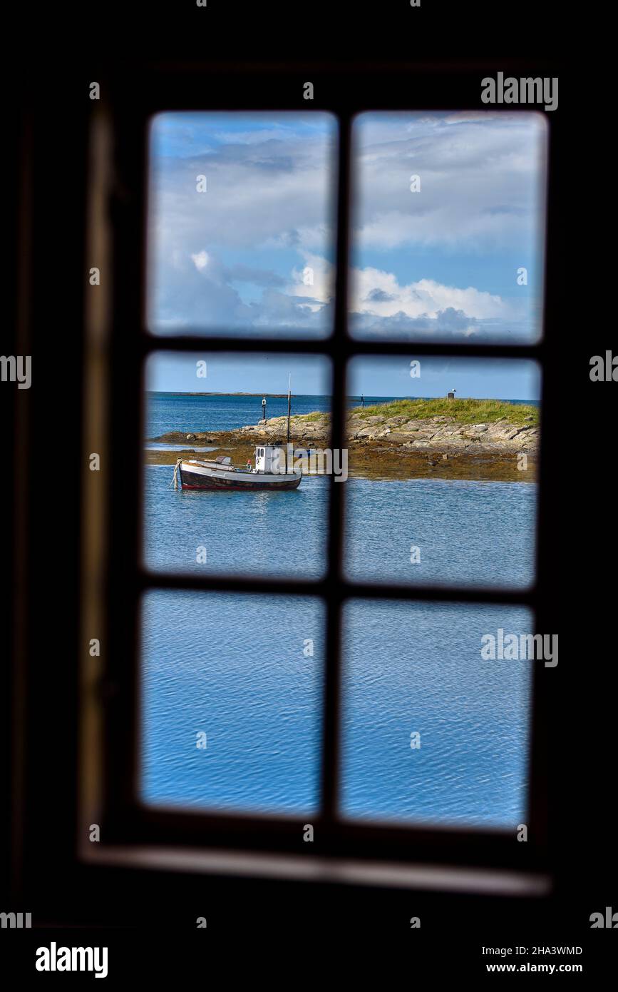 View from wooden house, Nes, Vega island, Norway Stock Photo - Alamy