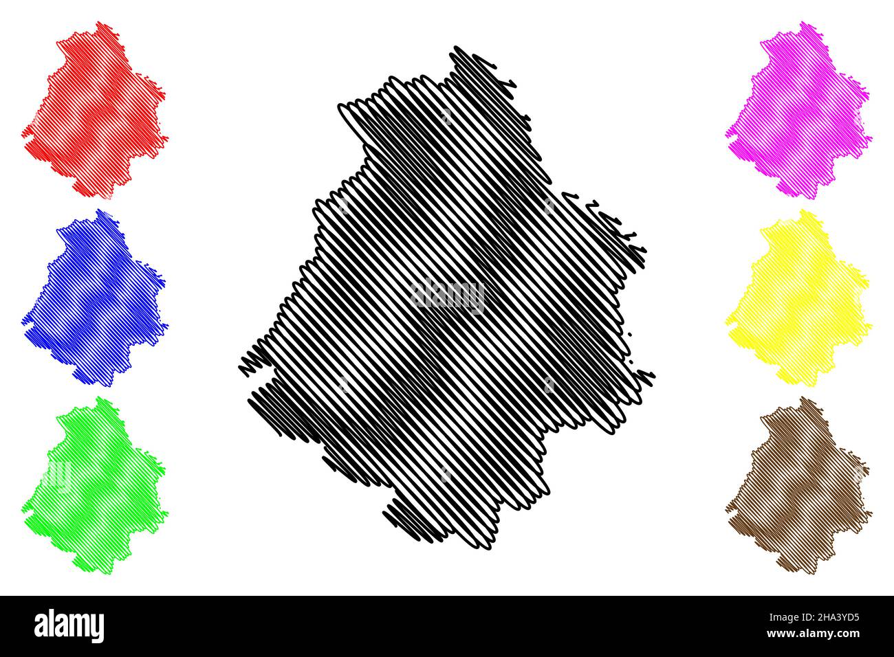 Kanpur Dehat district (Uttar Pradesh State, Republic of India) map ...