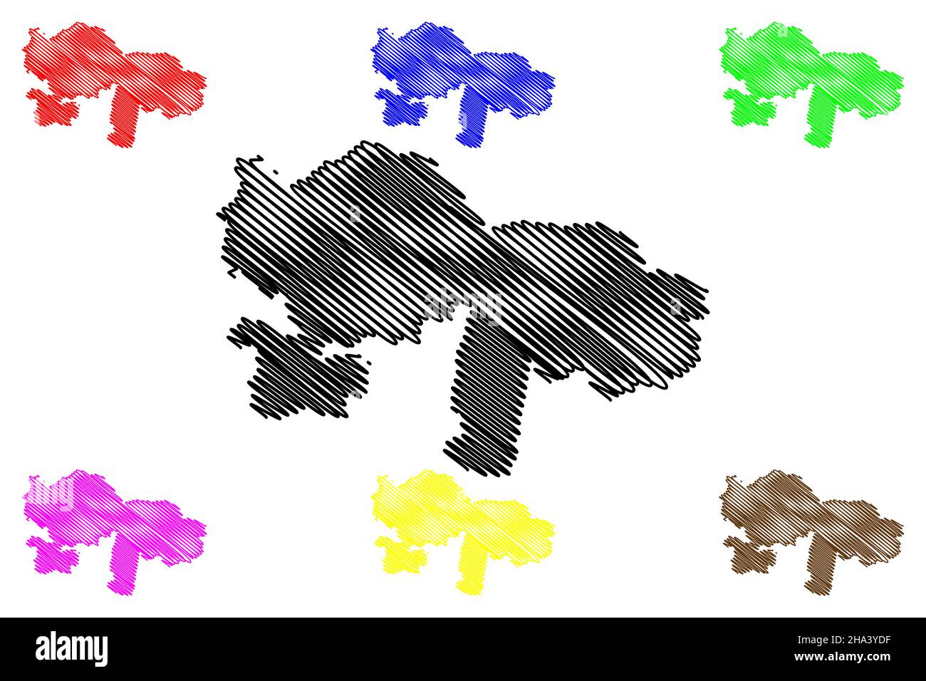 Karur district (Tamil Nadu State, Republic of India) map vector ...