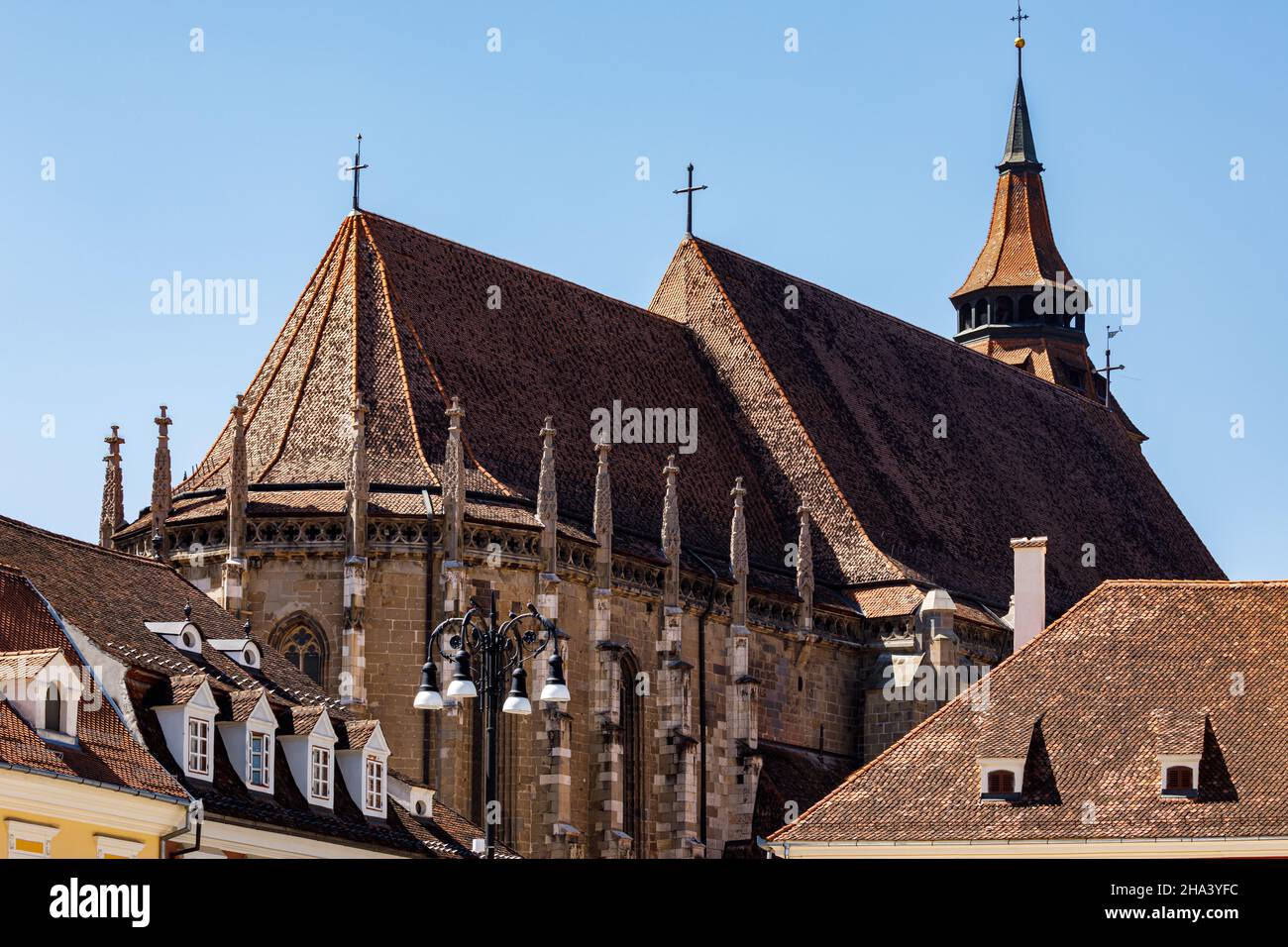 The black church of Brasov in Romania Stock Photo - Alamy