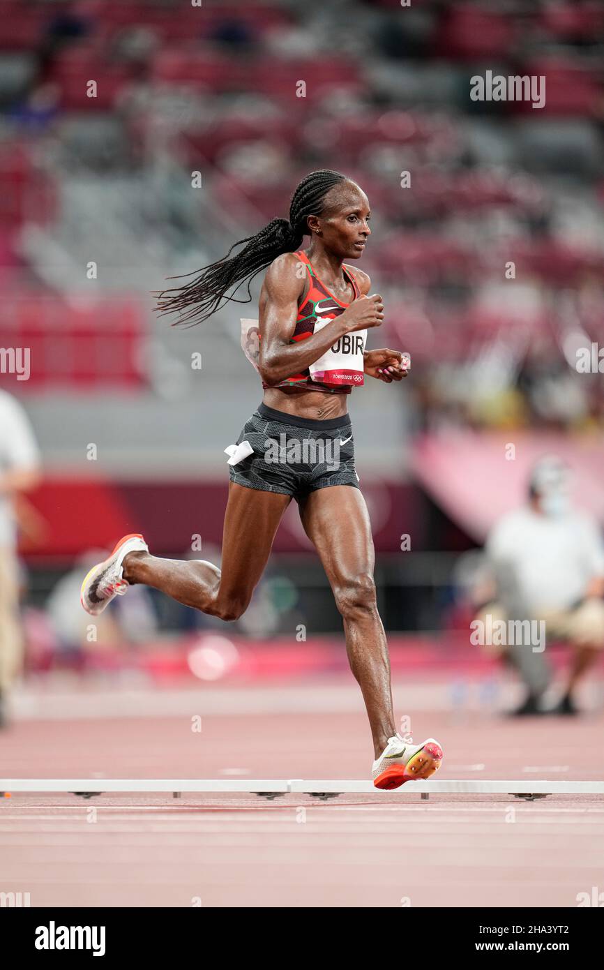Hellen Obiri competing in the 10,000 meters of the 2020 Tokyo Olympics Games Stock Photo - Alamy