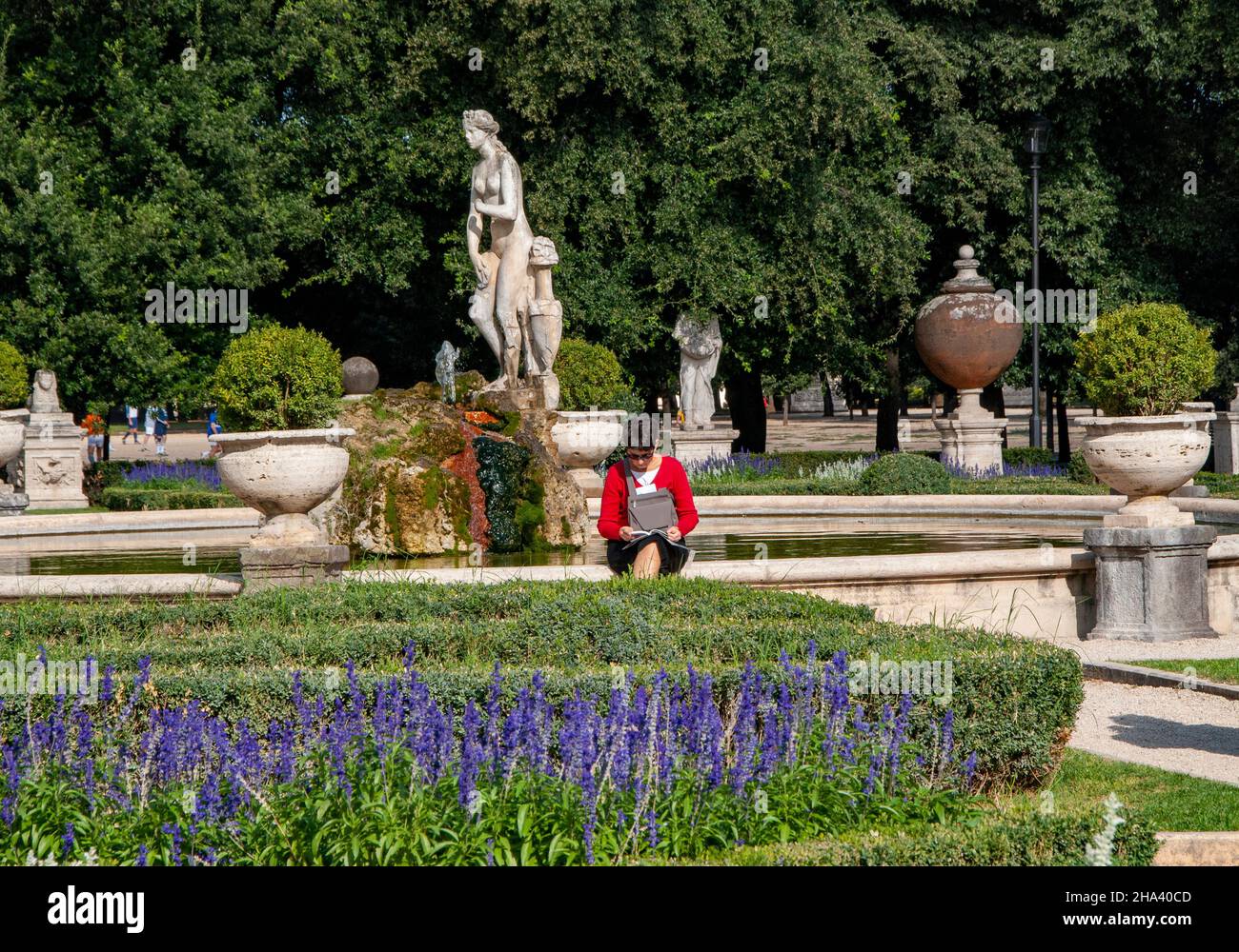 Villa Borghese Gardens in Rome Italy - a great place to relax or work ...