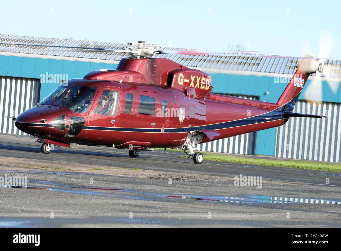 The Queens Flight Sikorsky S-76C helicopter was by members of the Royal ...
