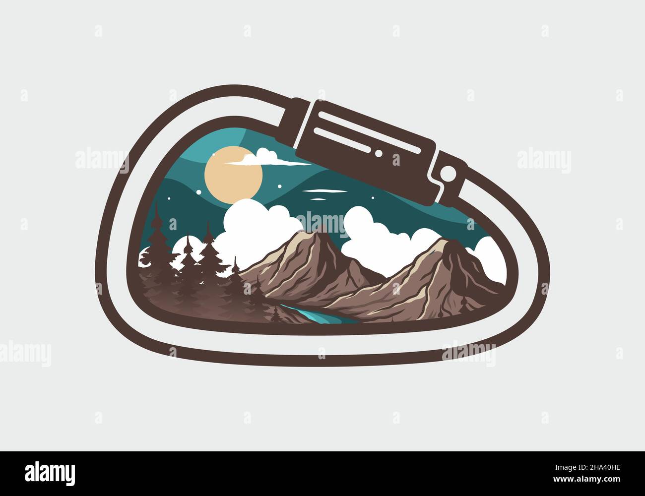 Colorful illustration of mountain graphic design Stock Vector Image ...