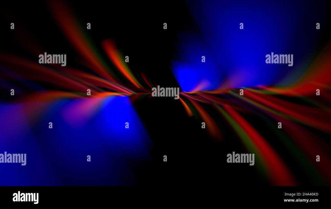 Colorful visual effect with laser lights isolated on a black background ...