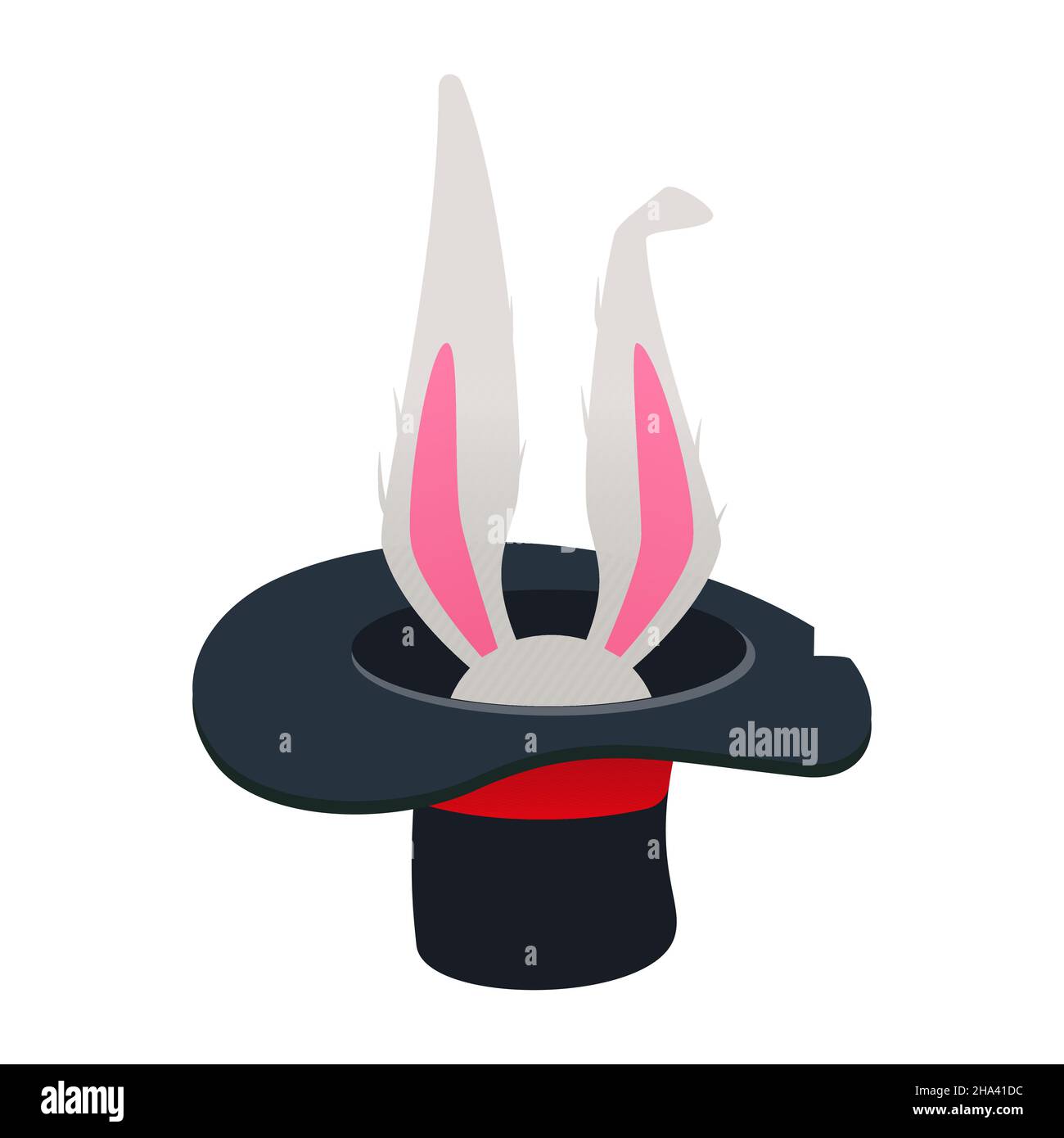 Magic hat - modern flat design single isolated object. Neat detailed ...