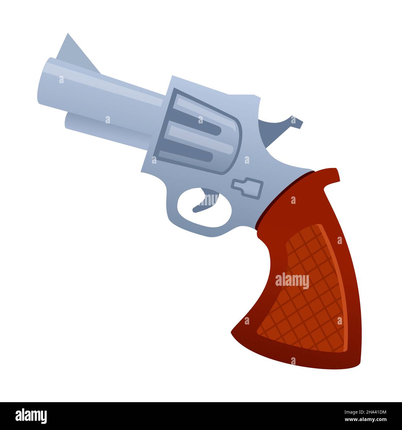 Revolver - modern flat design single isolated object on white ...