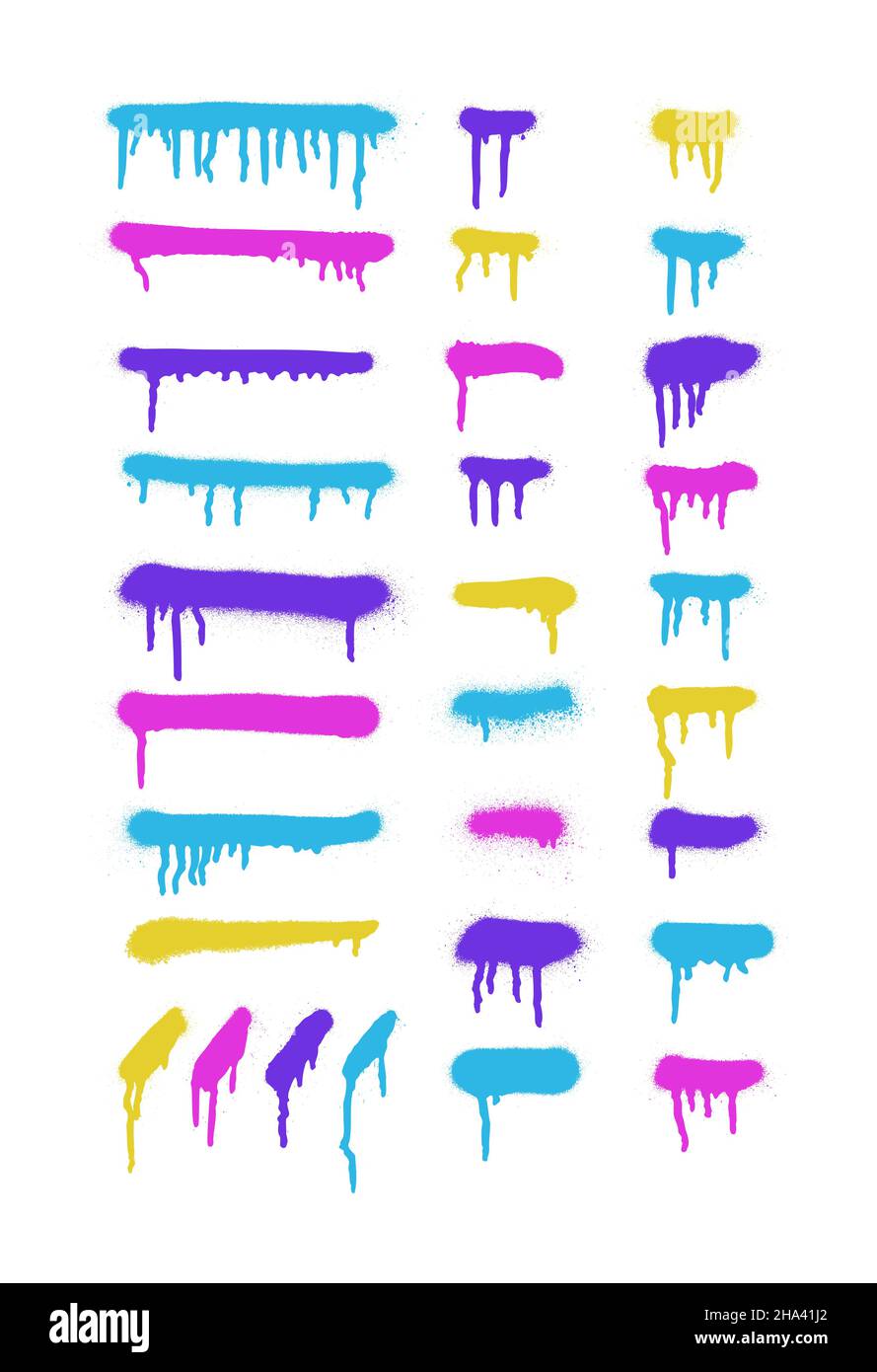 Graffiti spray dots and lines. splatter paint spray and smudge effect ...