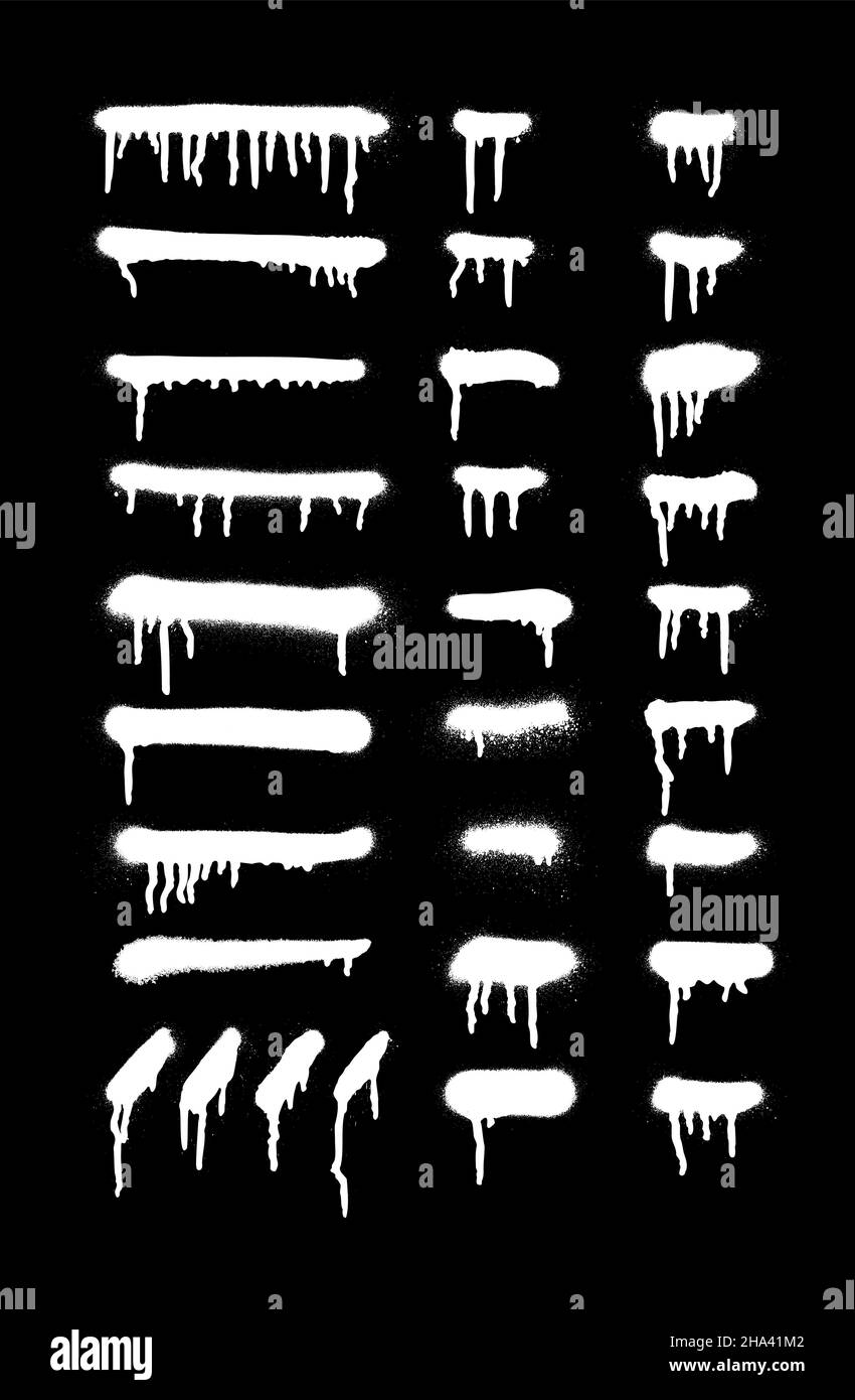 Graffiti spray dots and lines. splatter paint spray and smudge effect ...