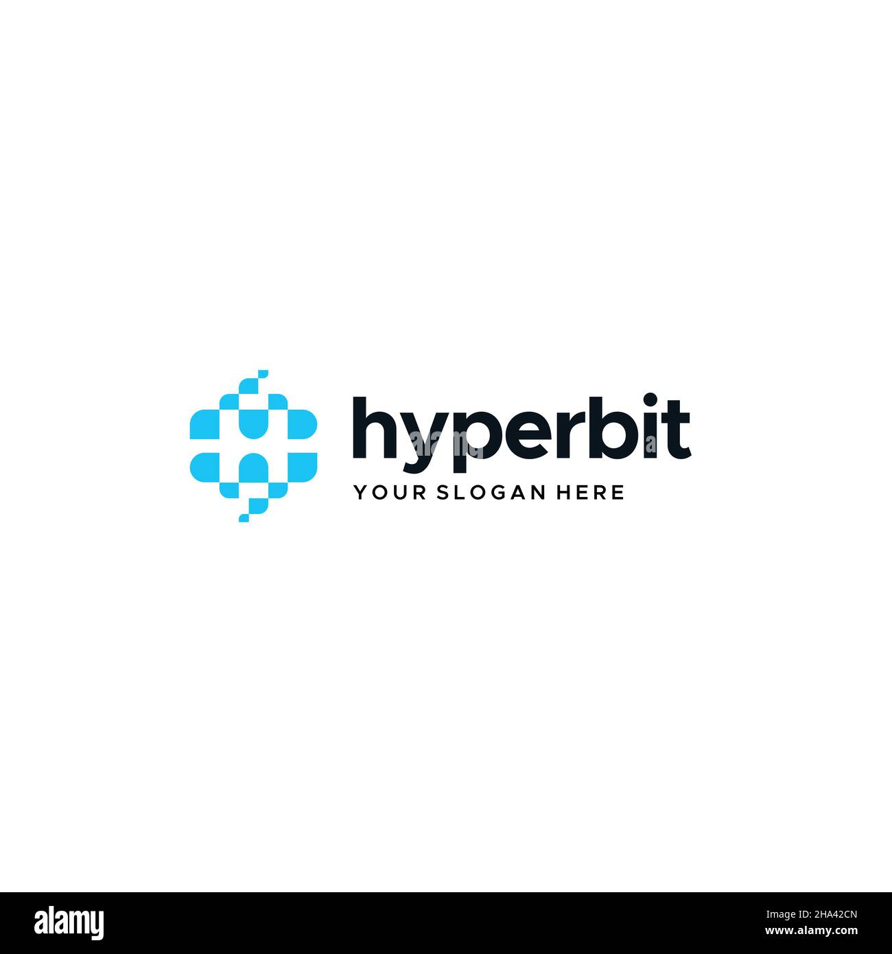 Modern flat letter mark HYPERBIT logo design Stock Vector Image & Art ...