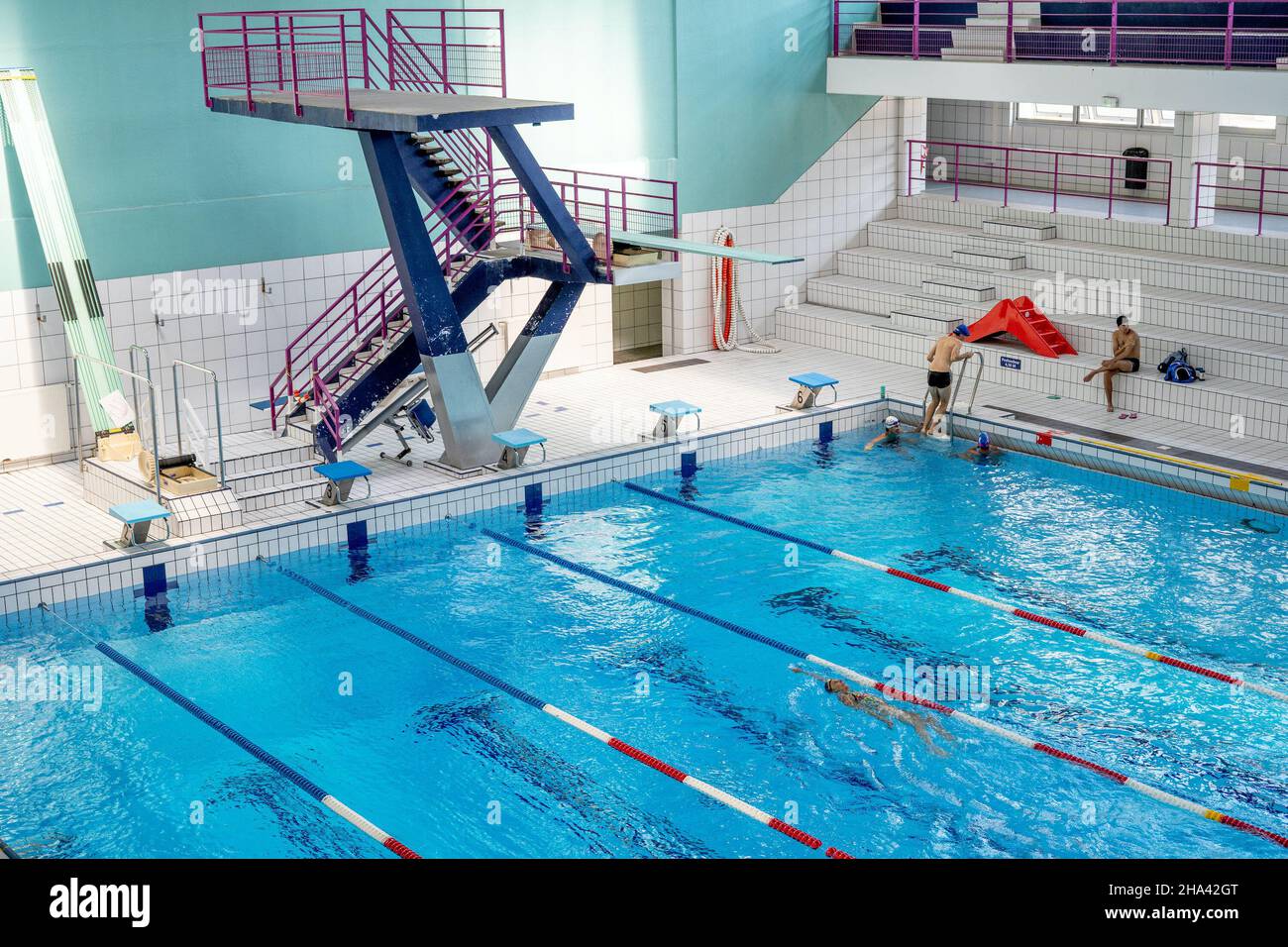 Indoor diving board platform hi-res stock photography and images - Alamy