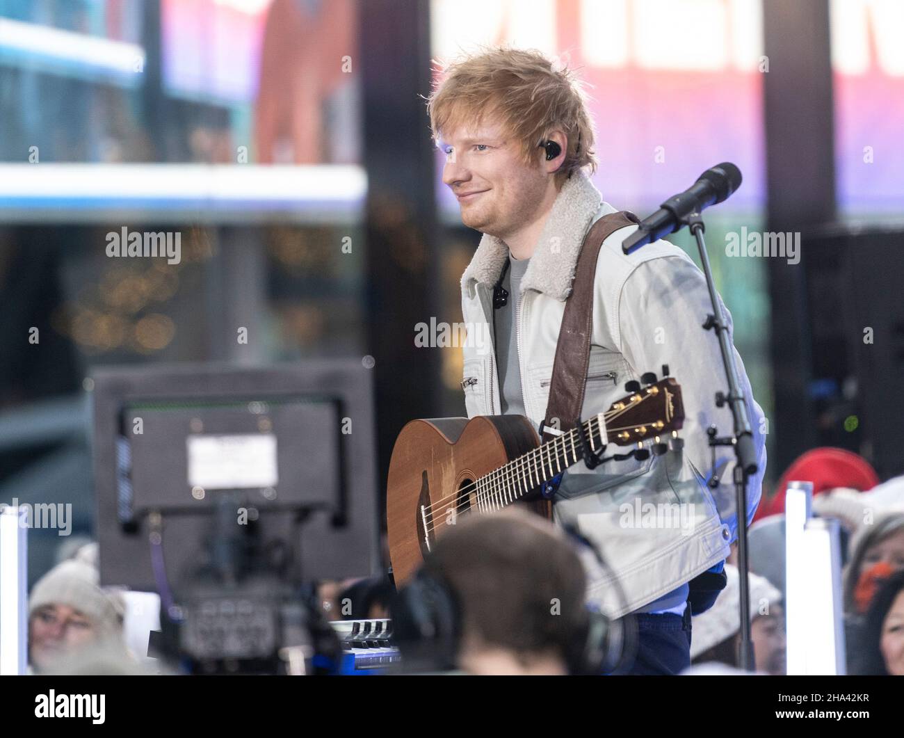 Ed Sheeran performing live on TODAY show at NBC on Rockefeller Center ...
