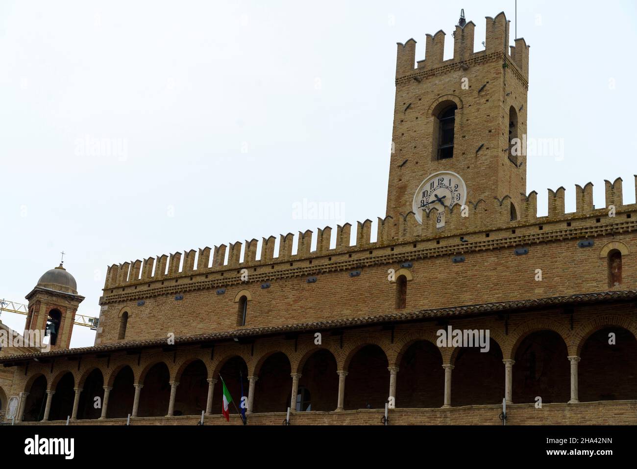Offida, historic town in the Ascoli Piceno province, Marche, Italy. The ...