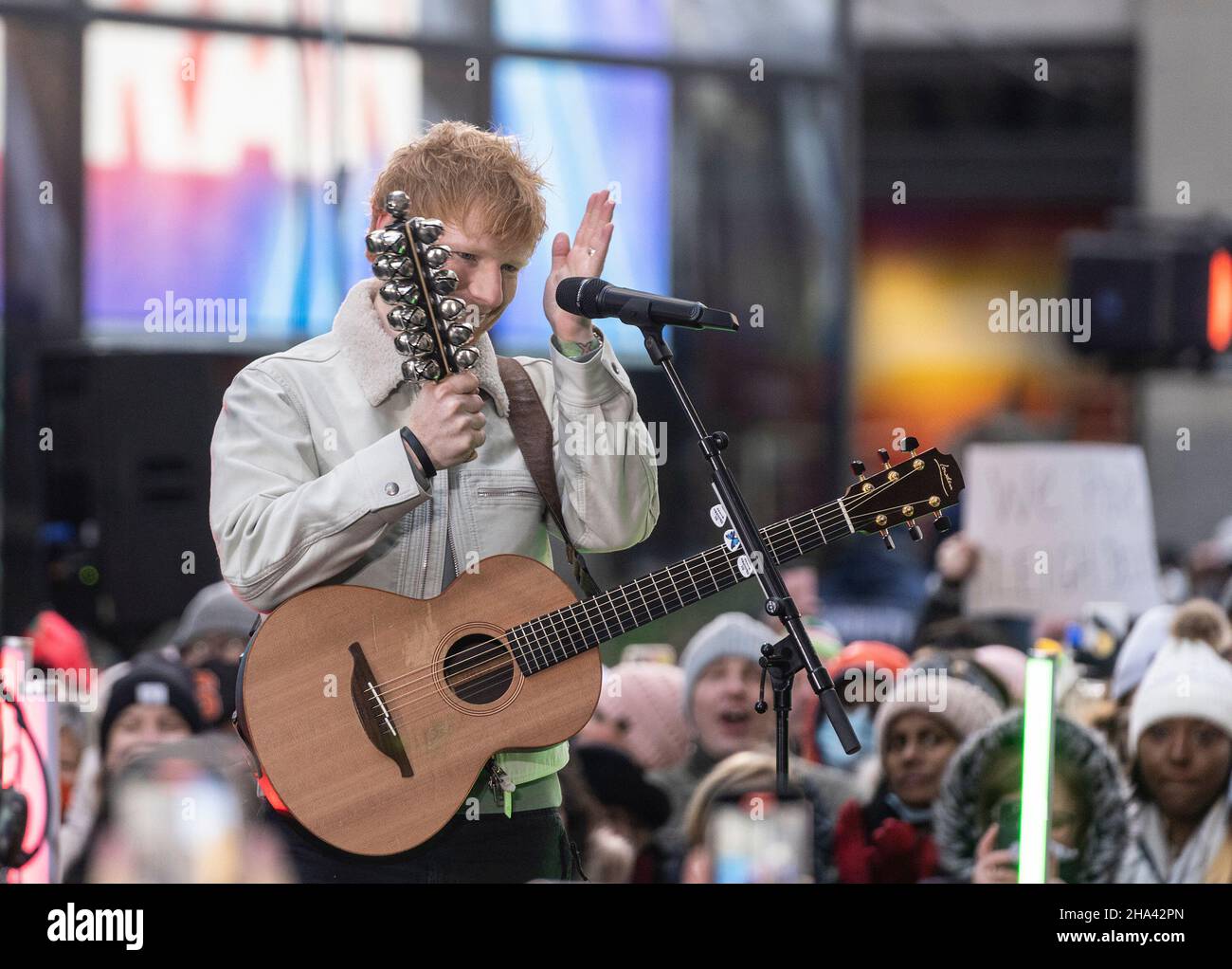 Ed Sheeran performing live on TODAY show at NBC on Rockefeller Center ...