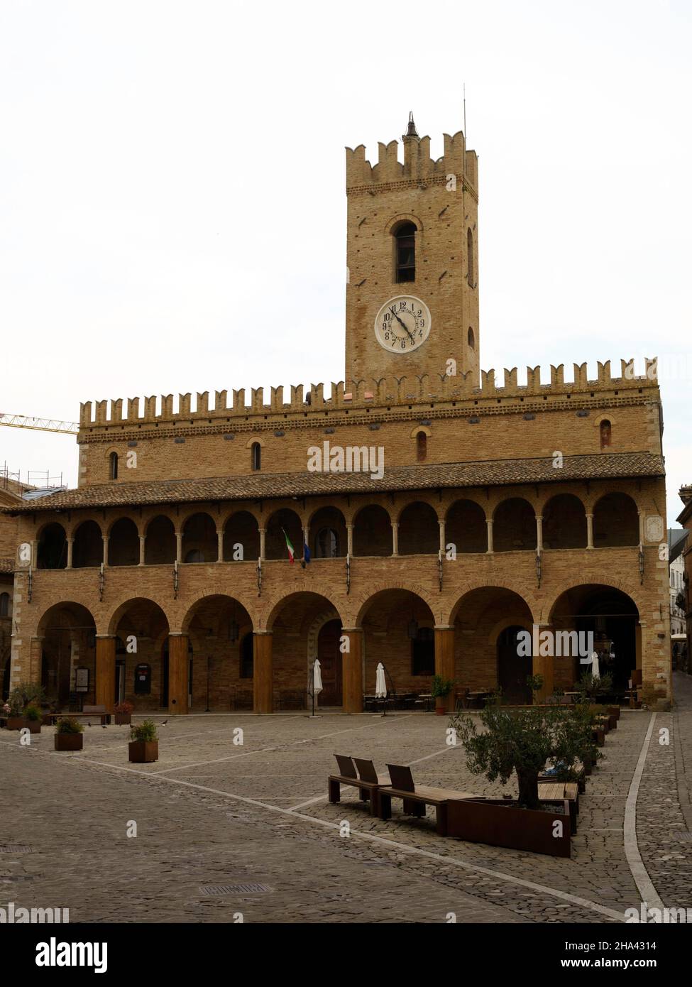 Offida, historic town in the Ascoli Piceno province, Marche, Italy. The ...