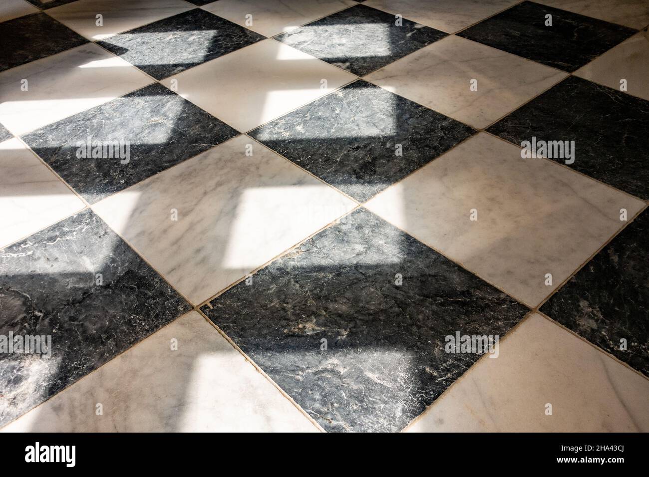 diamond floor tiles with shadow pattens Stock Photo - Alamy