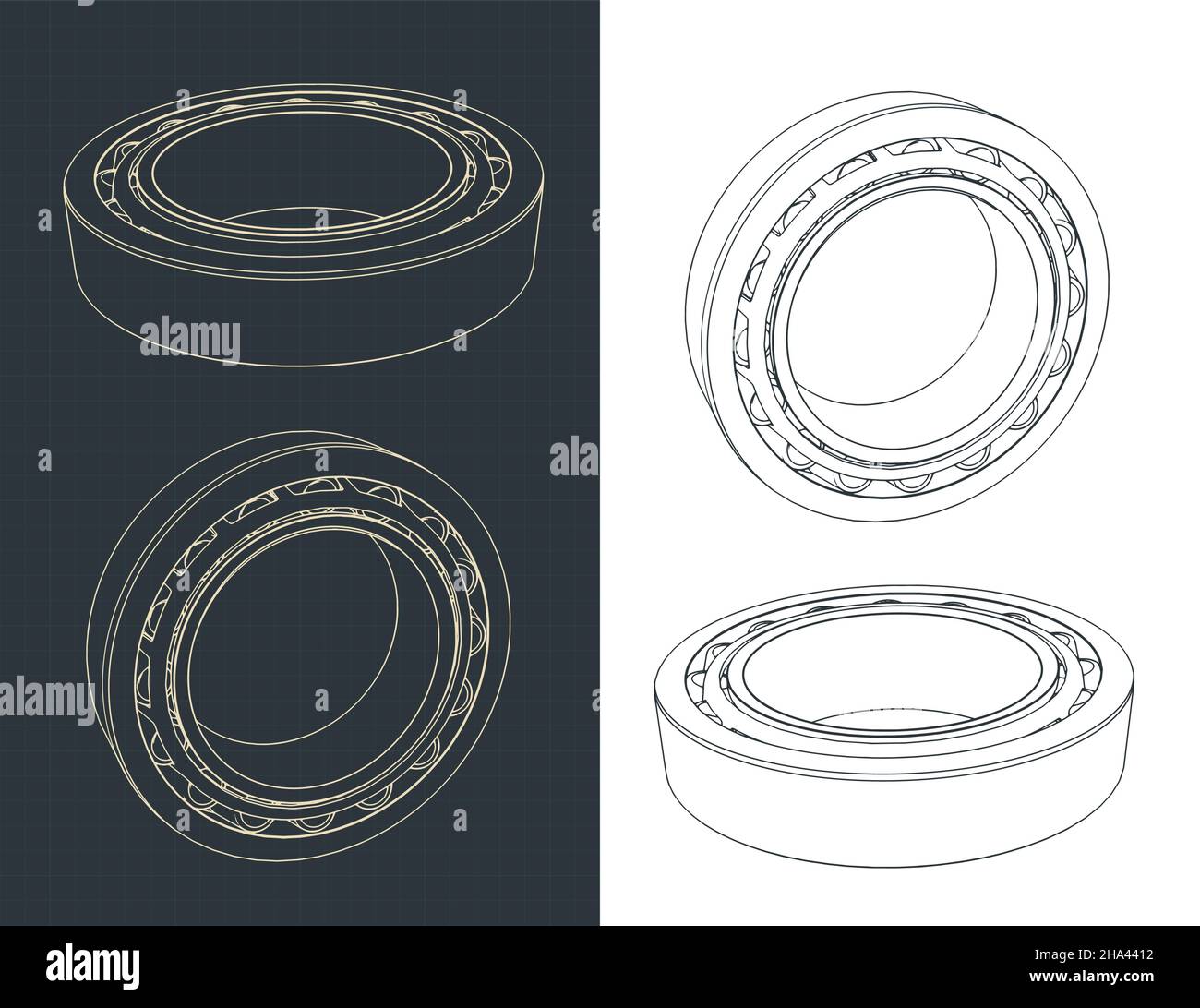 Stylized vector illustration of drawings of bearings Stock Vector Image ...