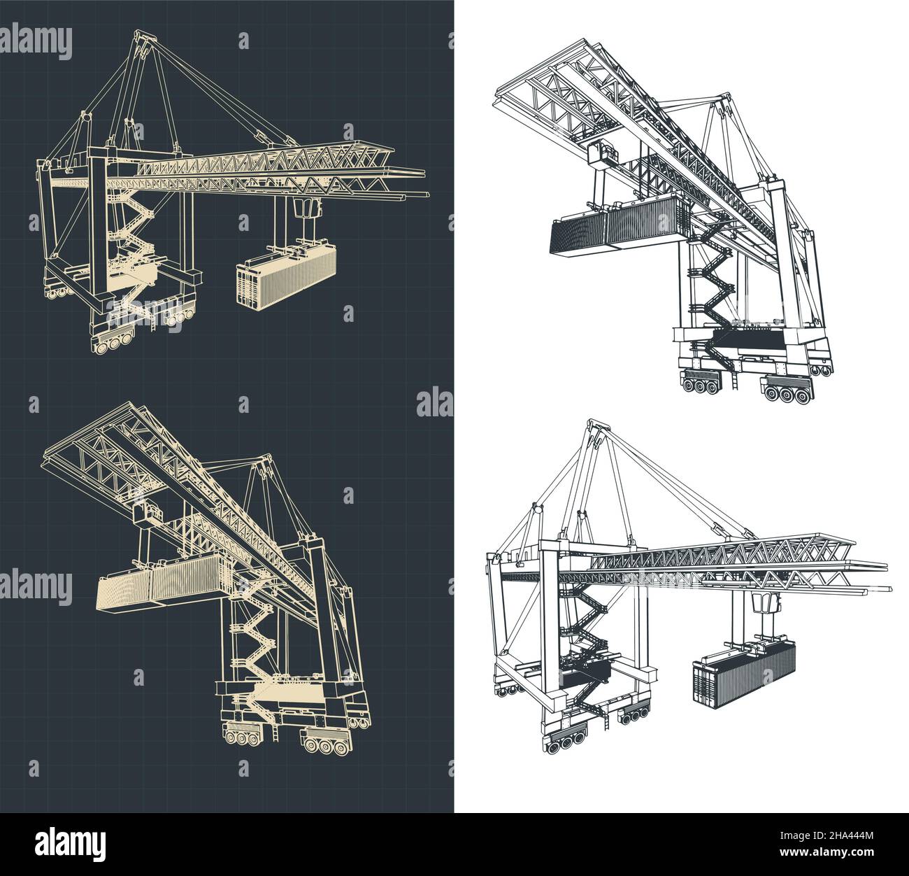 Overhead crane vector Stock Vector Images - Alamy