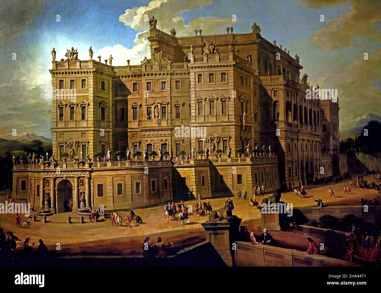 Veduta del castello di rivoli by giovanni paolo pannini hi-res stock ...