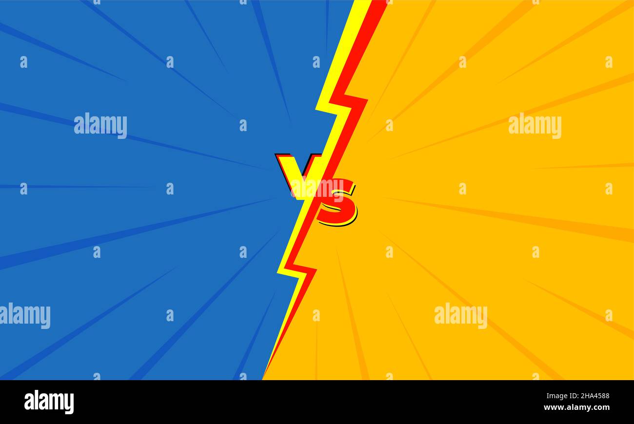 VS versus battle black and red screen. Game competition background ...