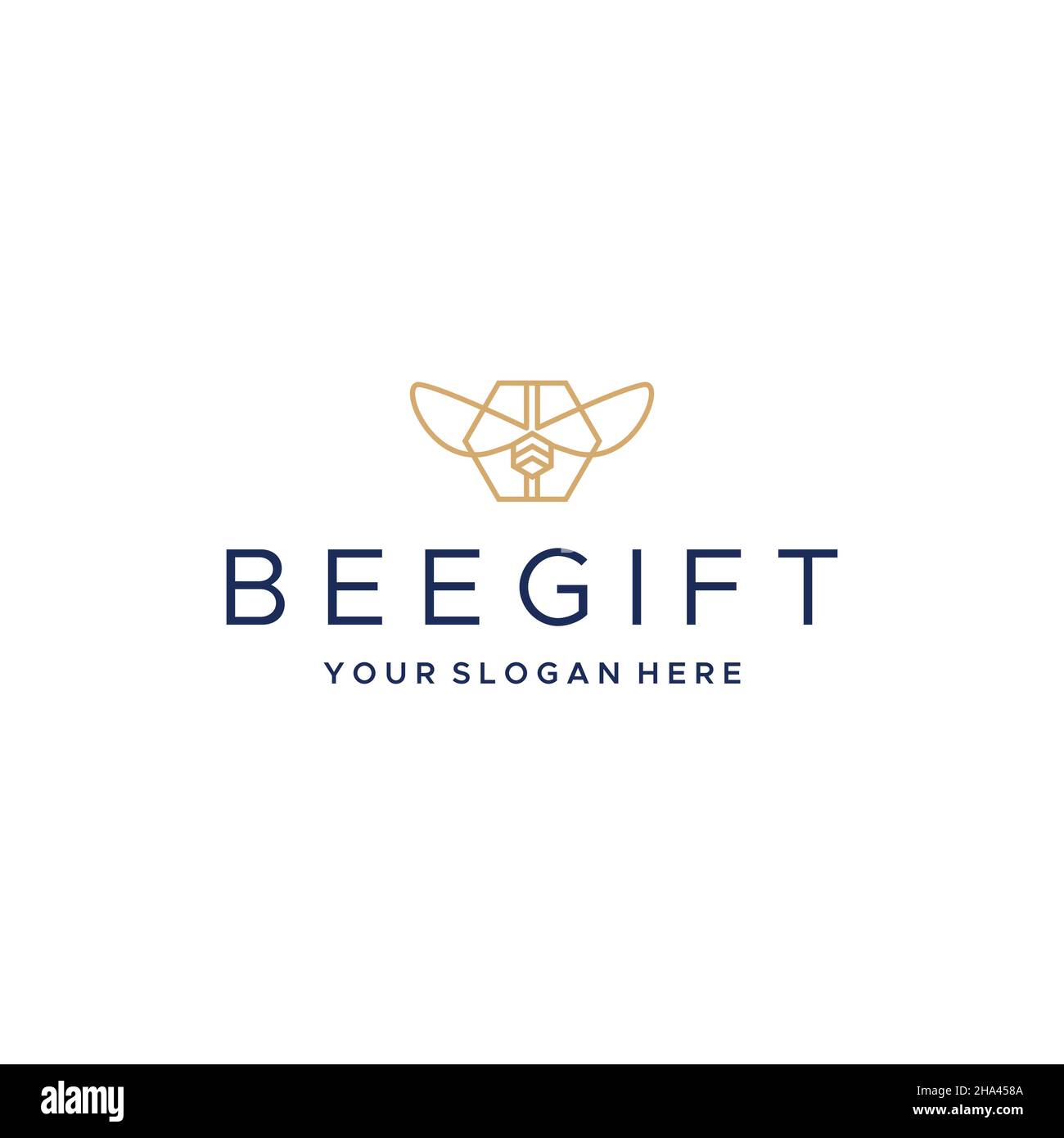 Modern flat letter mark BEE GIFT logo design Stock Vector Image & Art ...