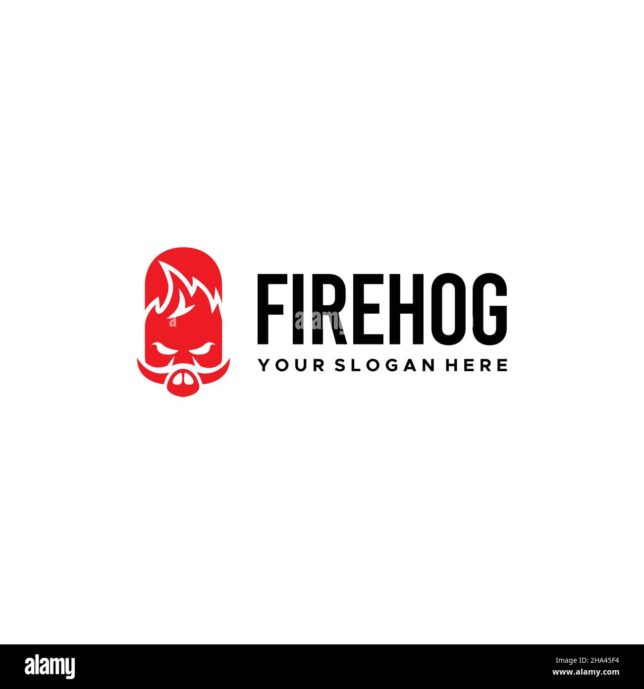 Modern flat letter mark FIREHOG logo design Stock Vector Image & Art ...
