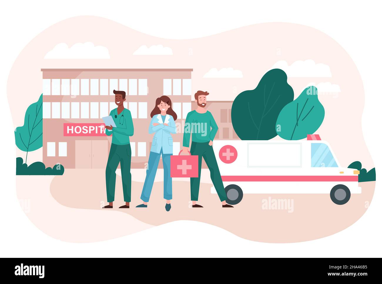 Office building exterior healthy Cut Out Stock Images & Pictures - Alamy