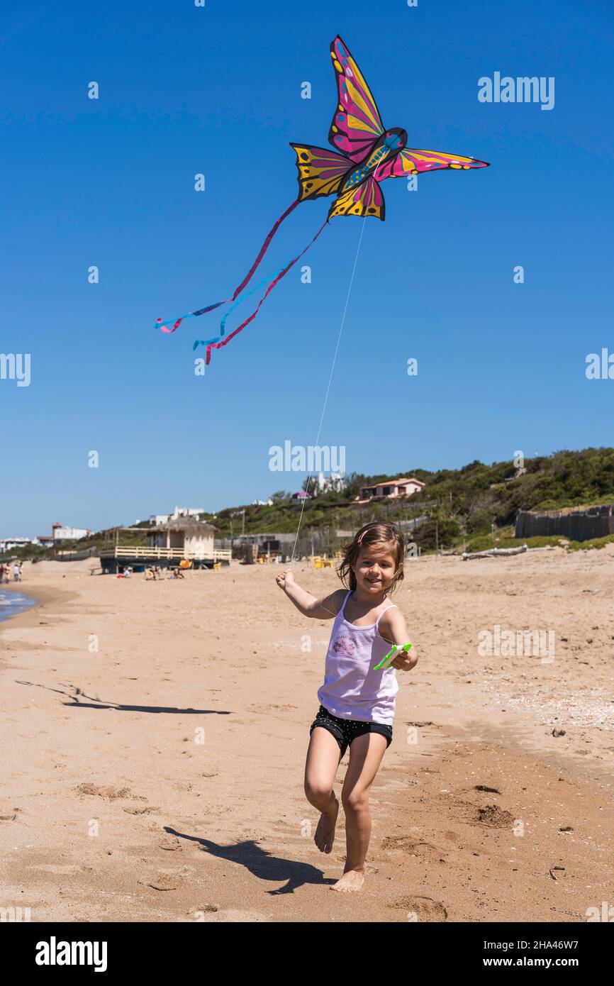 Girl running butterfly hi-res stock photography and images - Alamy