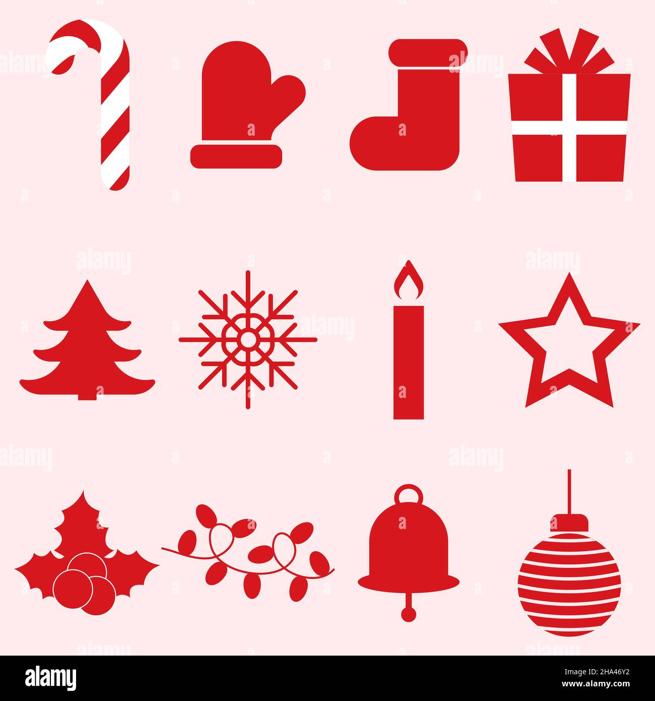 Christmas candle simple outline Stock Vector Images - Alamy