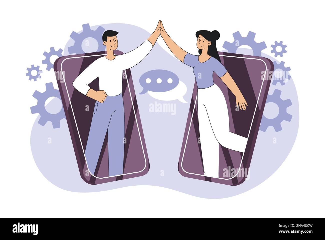 Video call online feedback Stock Vector Images - Alamy