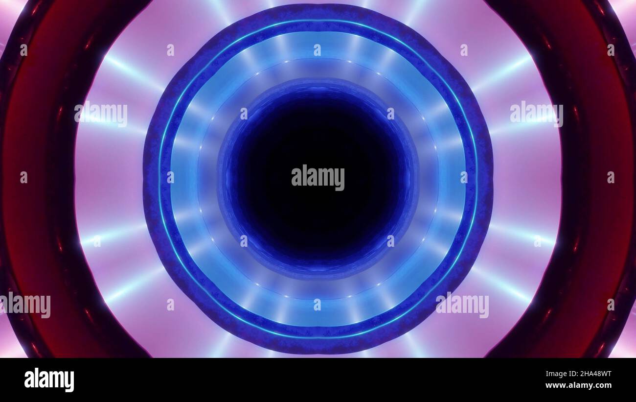 3D rendering of a futuristic abstract loop background with colorful ...