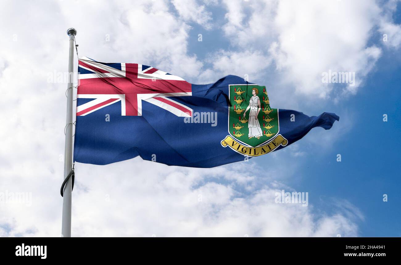 British Virgin Islands flag - realistic waving fabric flag Stock Photo ...