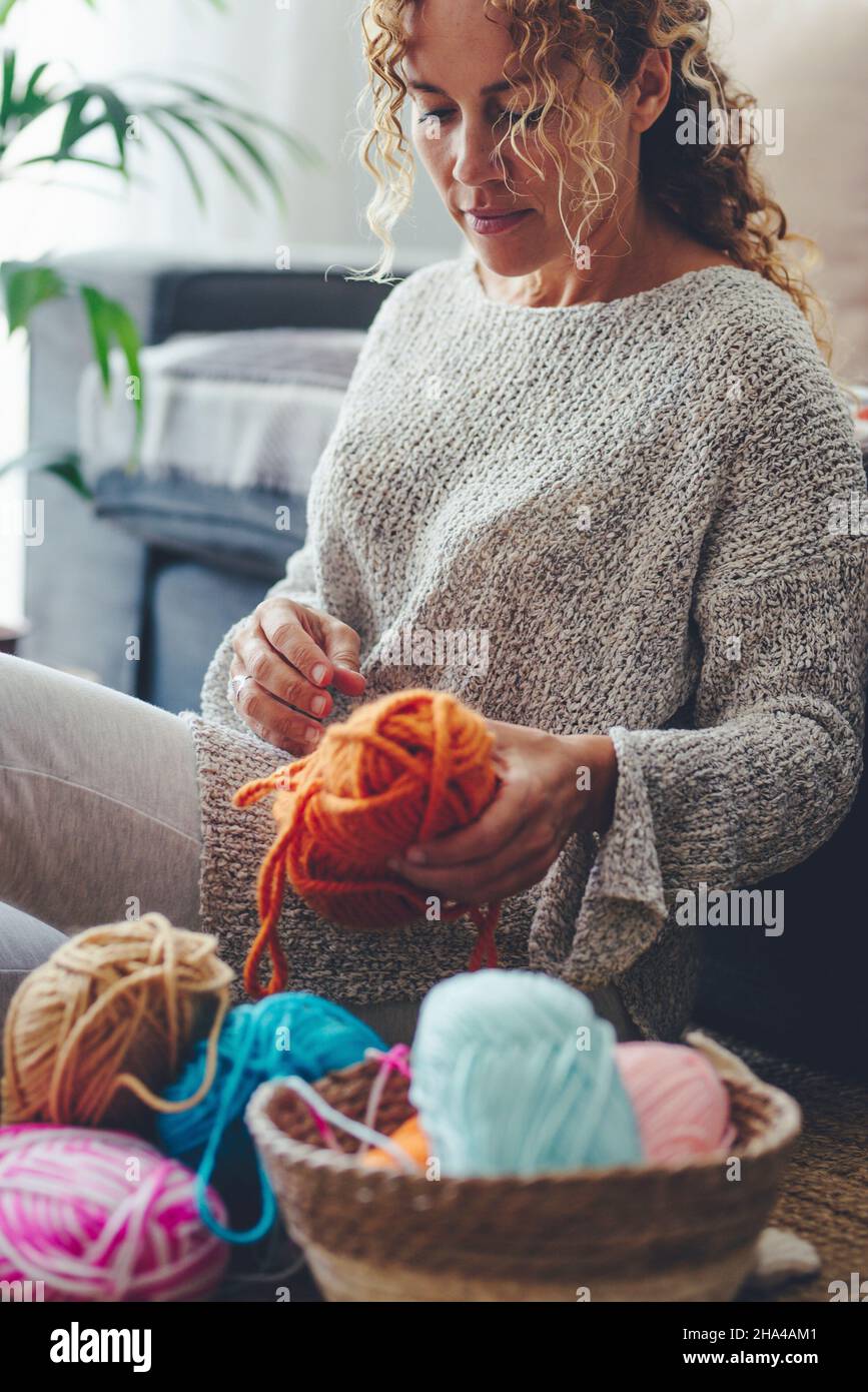 Young People Knitting