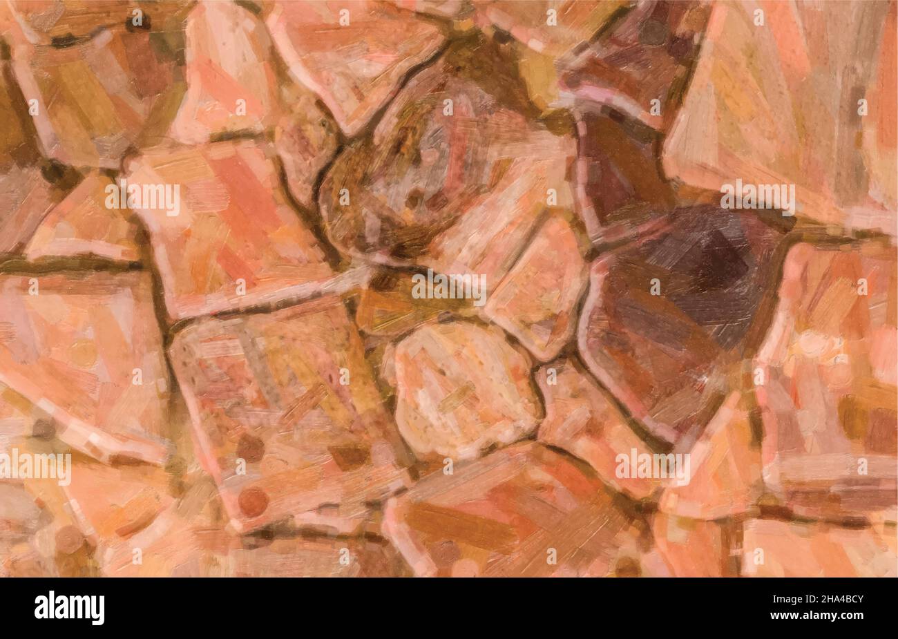 Stone masonry pastel oil watercolor vector eps Stock Vector Image & Art ...