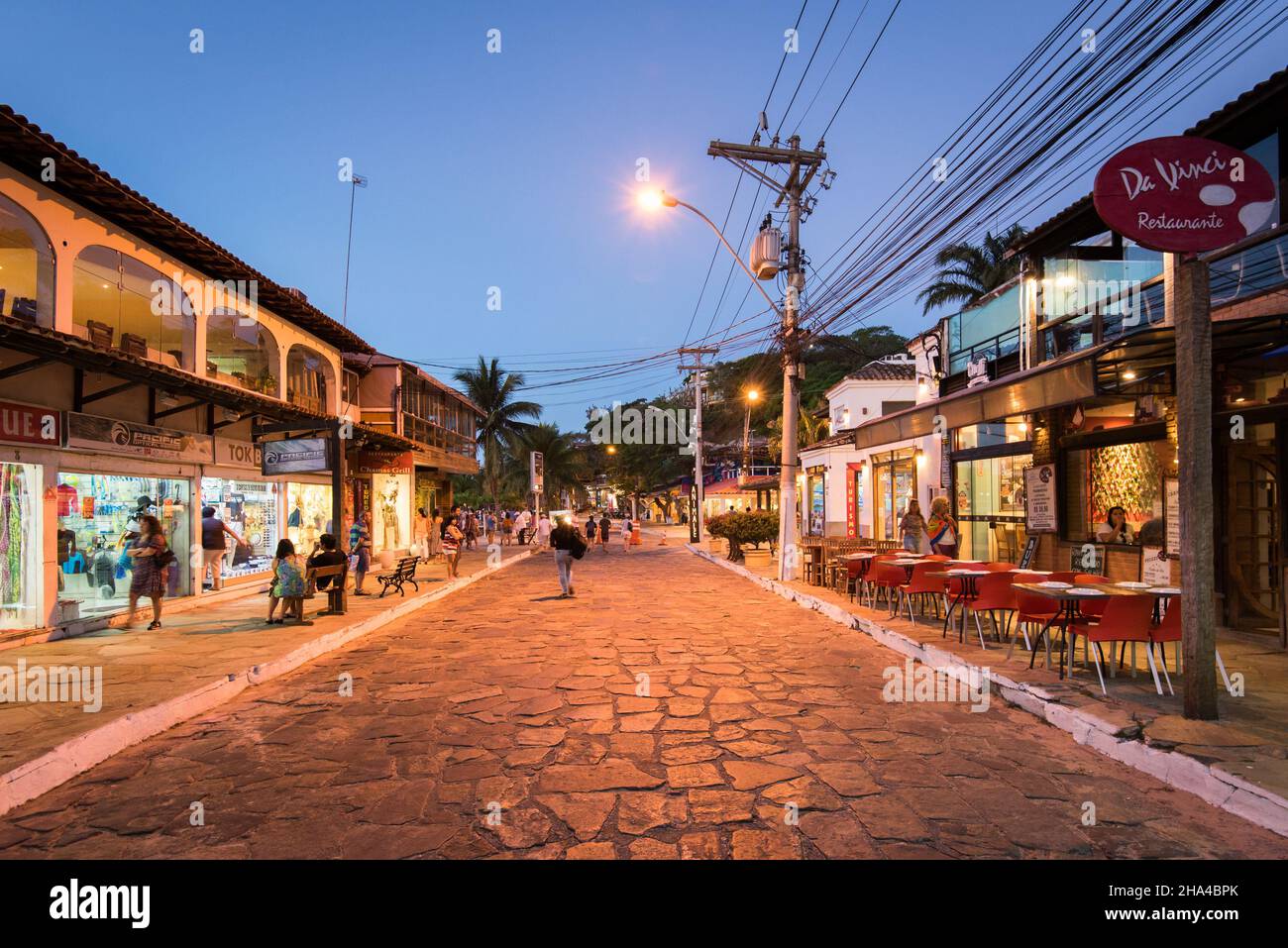 Buzios, Brazil - July 24, 2018: Famous Stone Street (Rua das Pedras) is ...