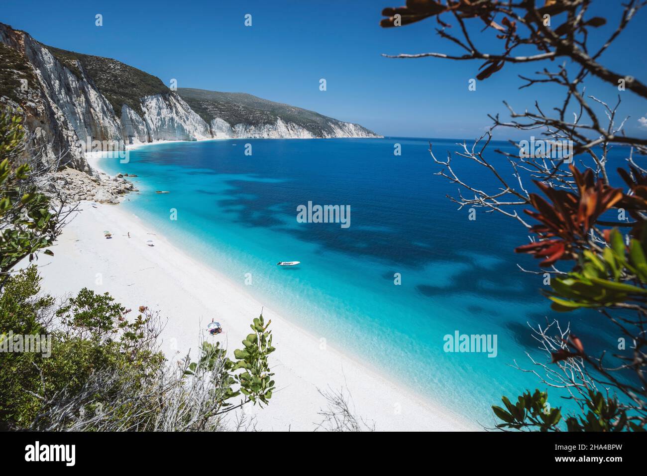 remote and hidden fteri beach in kefalonia island,greece,europe Stock ...