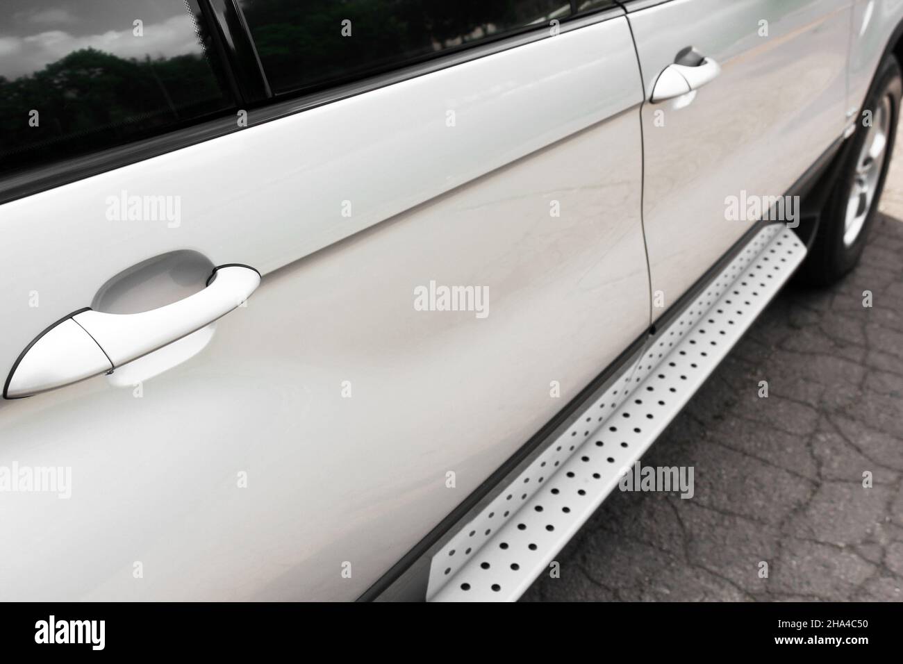 Car door opening handle Stock Photo - Alamy