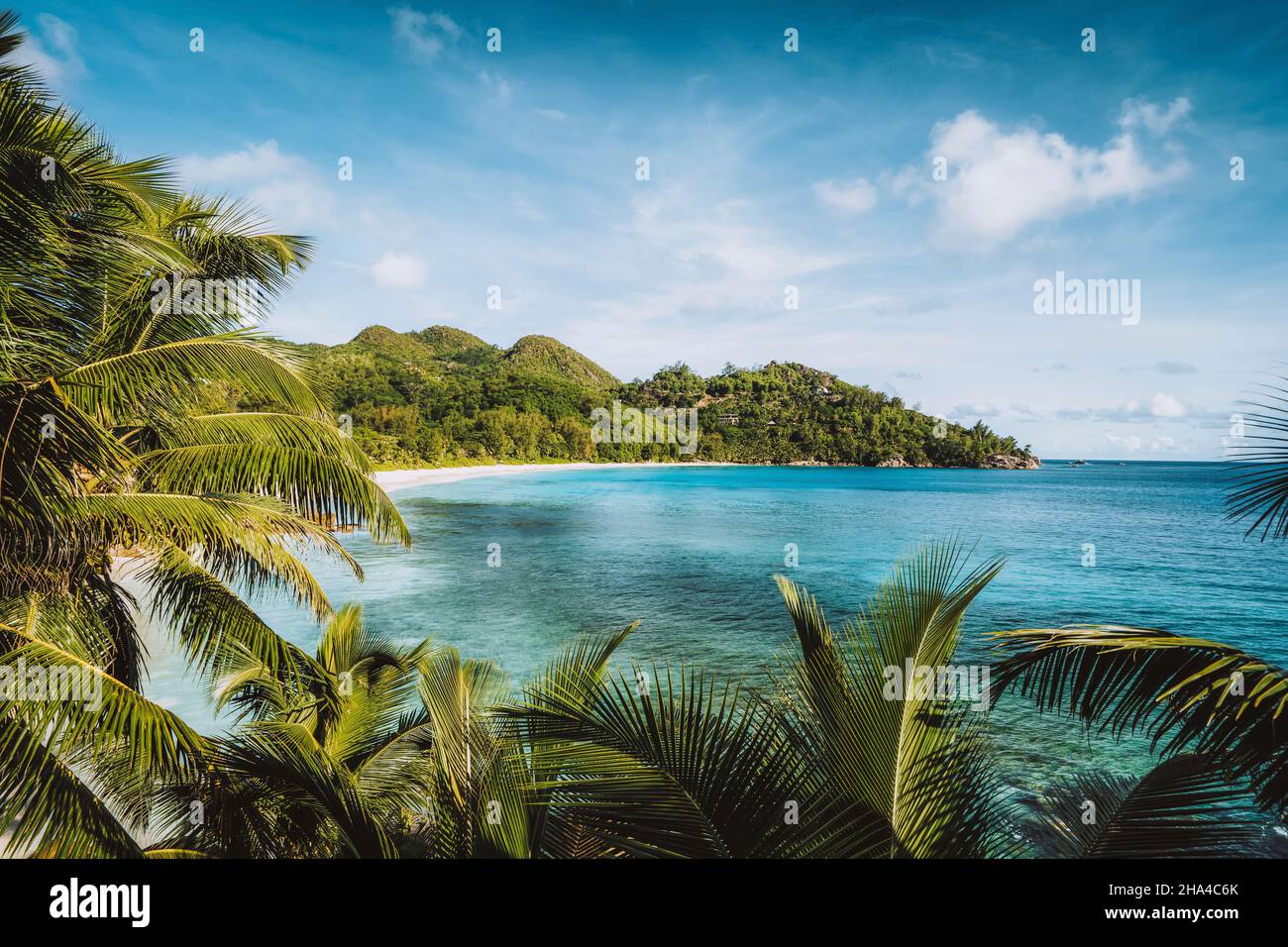 Beautiful tropical exotic anse intendance beach on mahe island hi-res ...