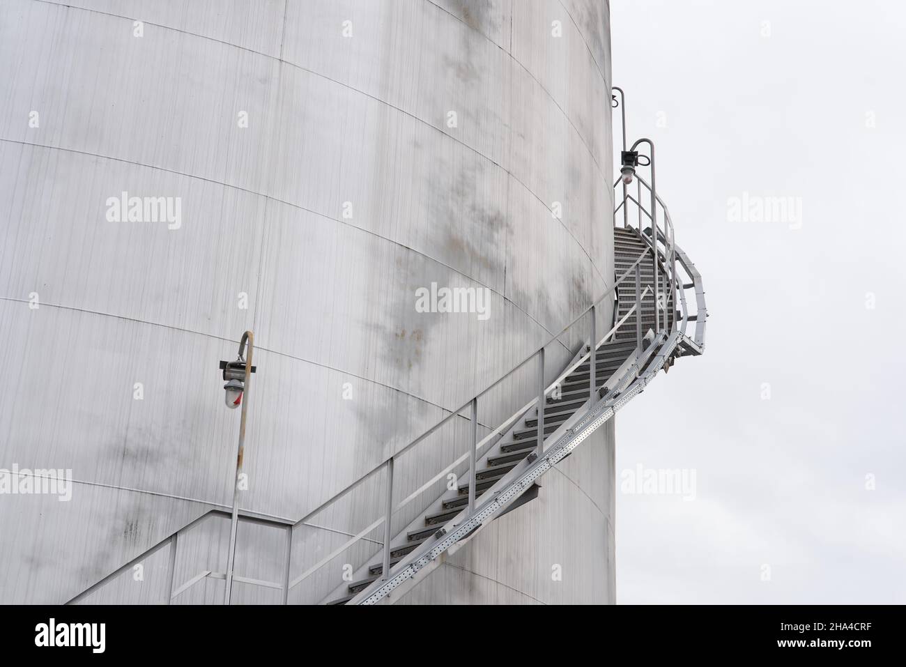 Iron staircase for up to maintenance work. Steel stairs are on the side ...