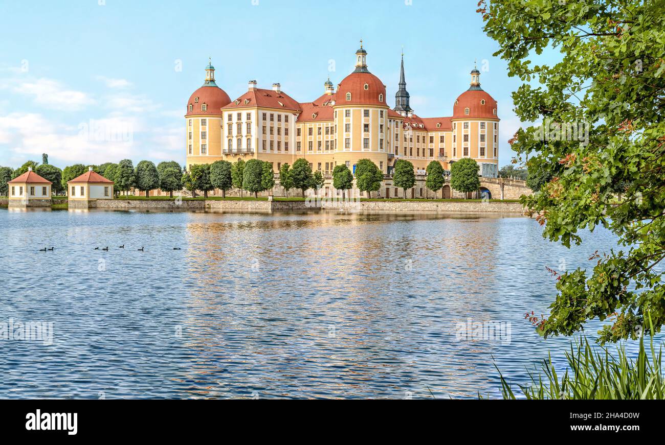 Schloss Moritzburg, a Baroque castle in Moritzburg, near Dresden ...