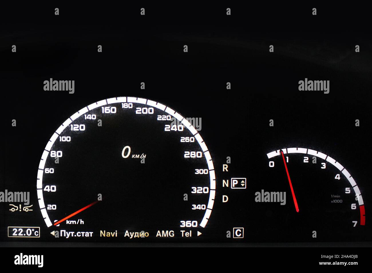 Car dashboard, illuminated panel, speed display Stock Photo - Alamy