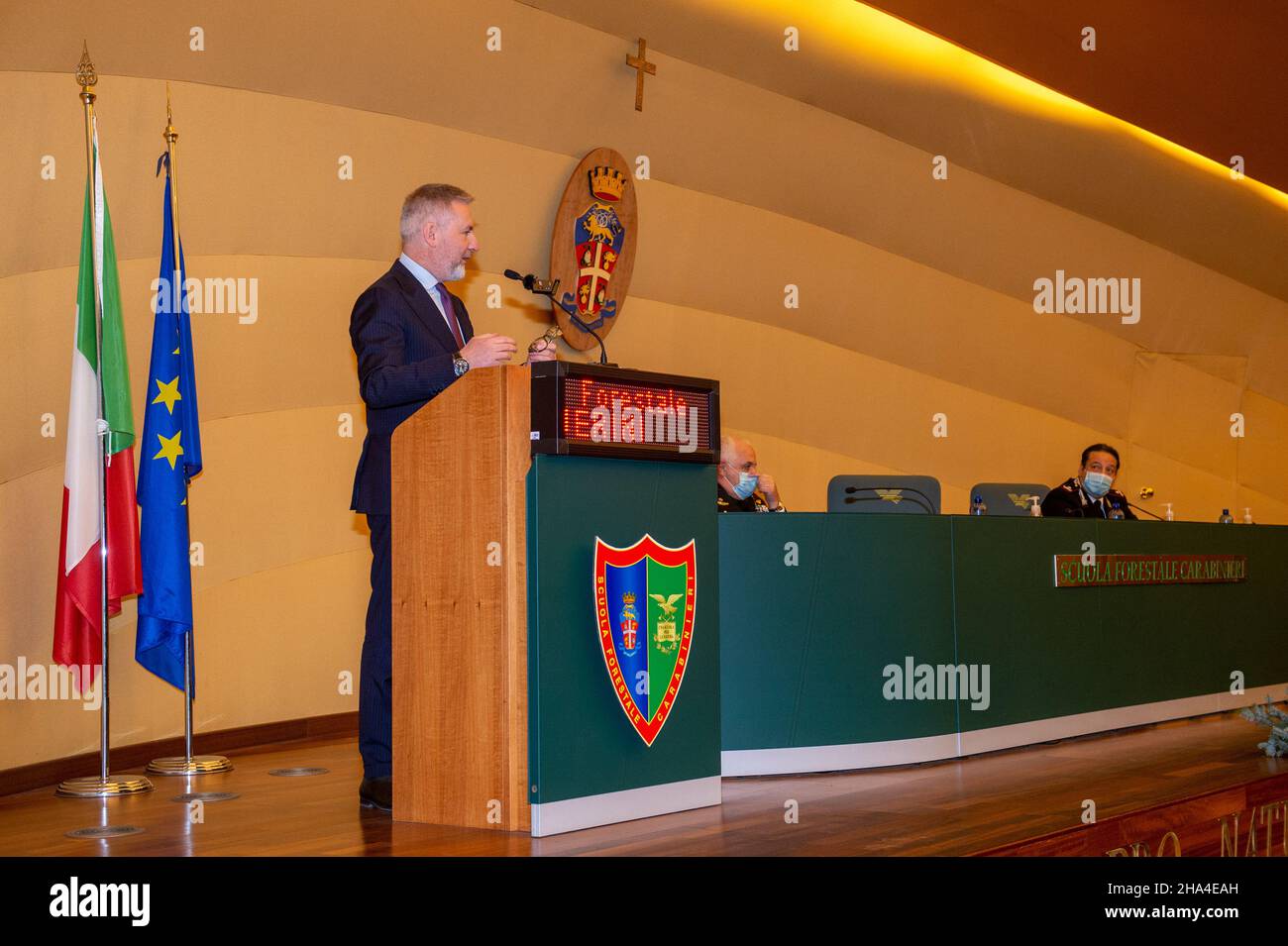 RIeti, Italy. 10th Dec, 2021. Defence Minister Lorenzo Guerini visits ...