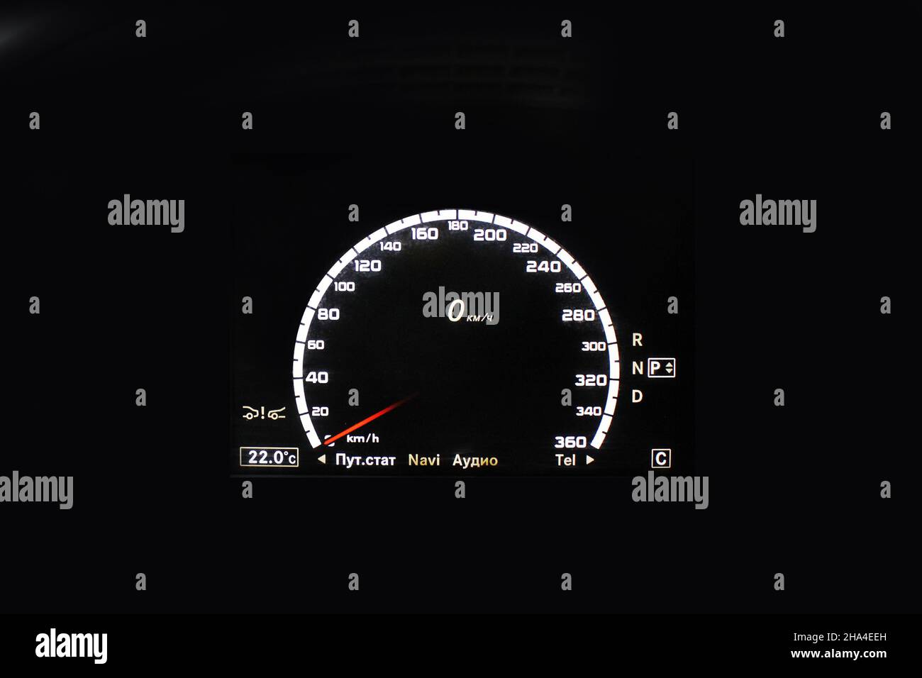 Car dashboard, illuminated panel, speed display Stock Photo - Alamy